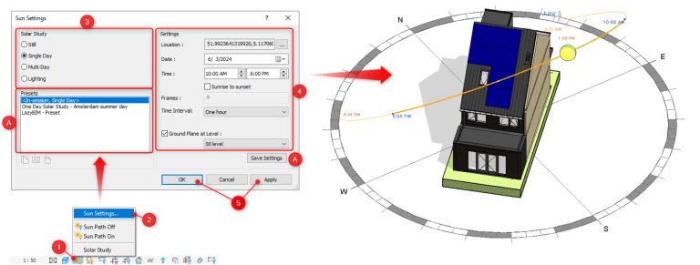 Solar Study in Revit - How to Create - LazyBim